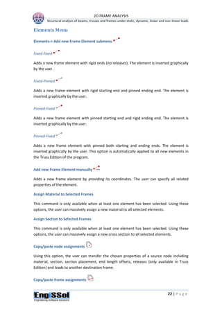 User Manual for 2D Frame Analysis Software | PDF