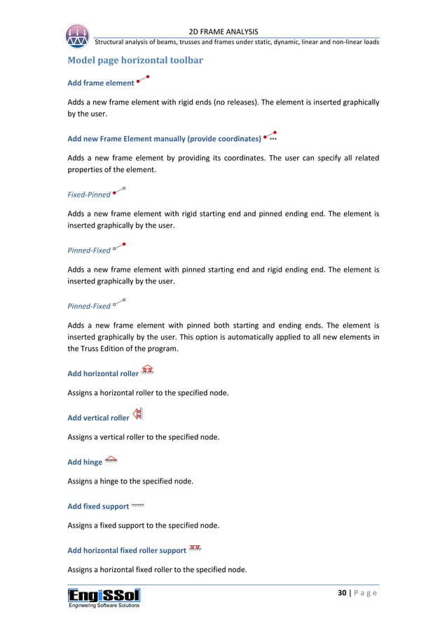 User Manual for 2D Frame Analysis Software | PDF