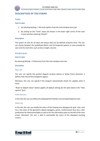 User Manual for 2D Frame Analysis Software | PDF
