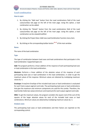 User Manual for 2D Frame Analysis Software | PDF