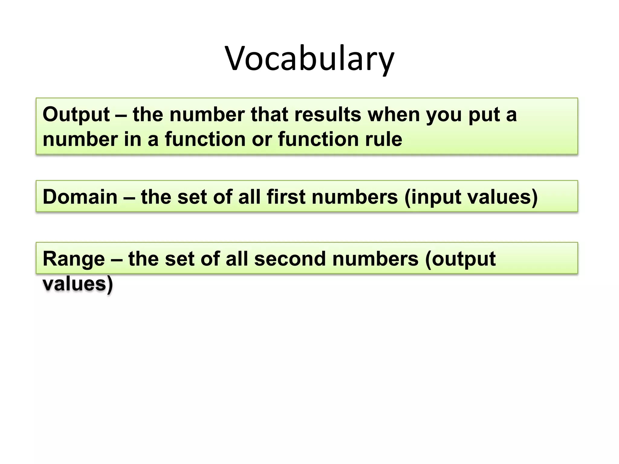 2d function table | PPT
