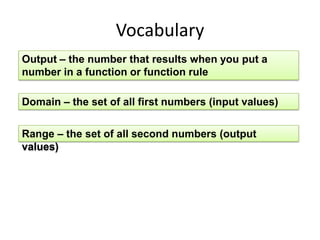 2d function table | PPT