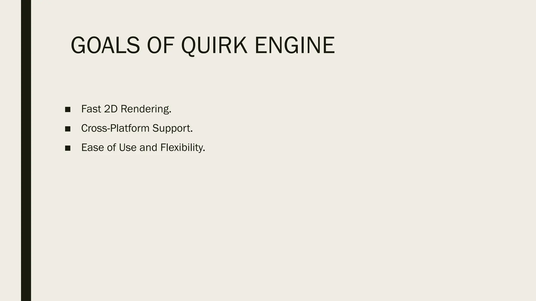 2D Game Engine (quirk engine) for renderring game | PPT