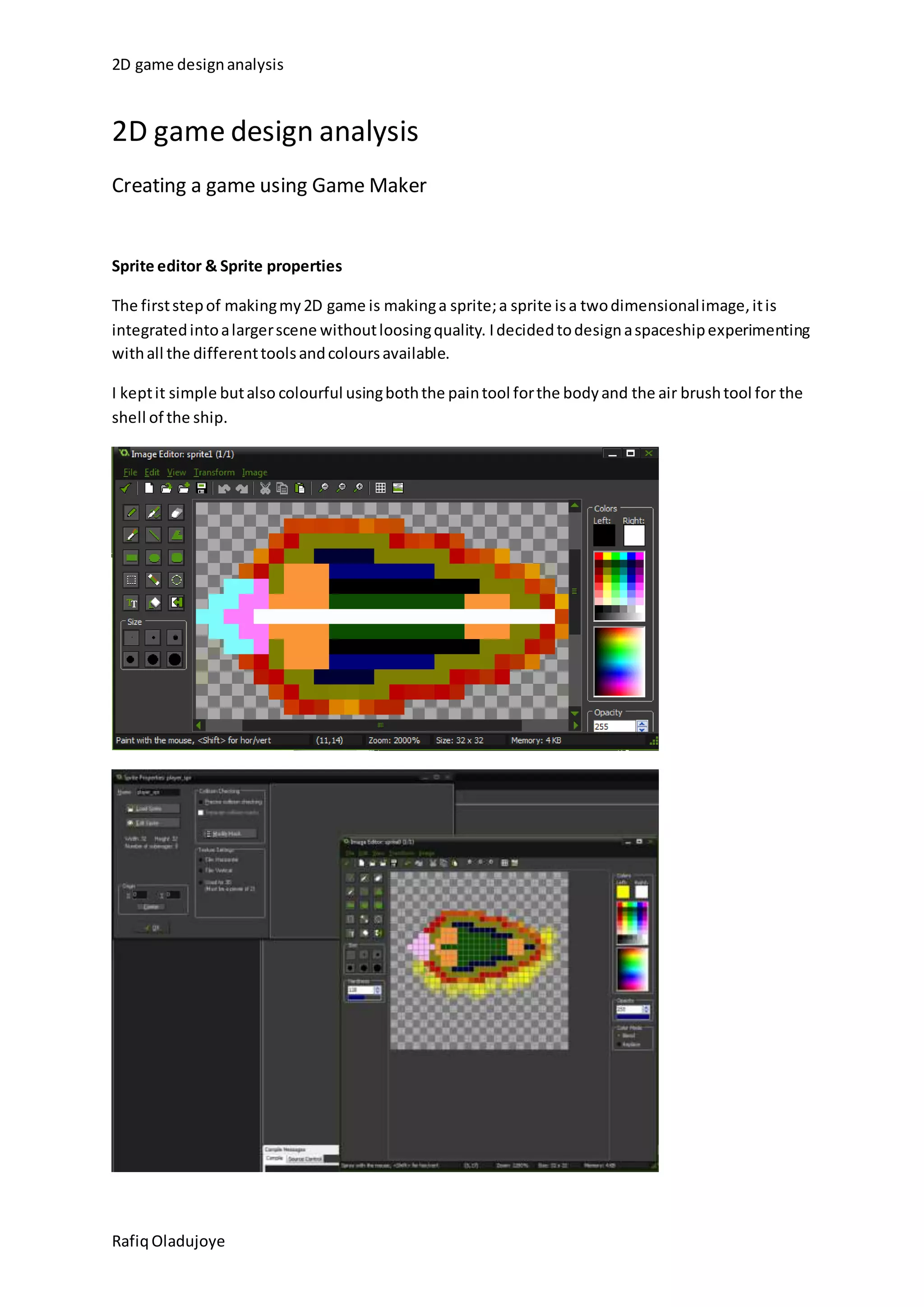 2d games design | DOCX