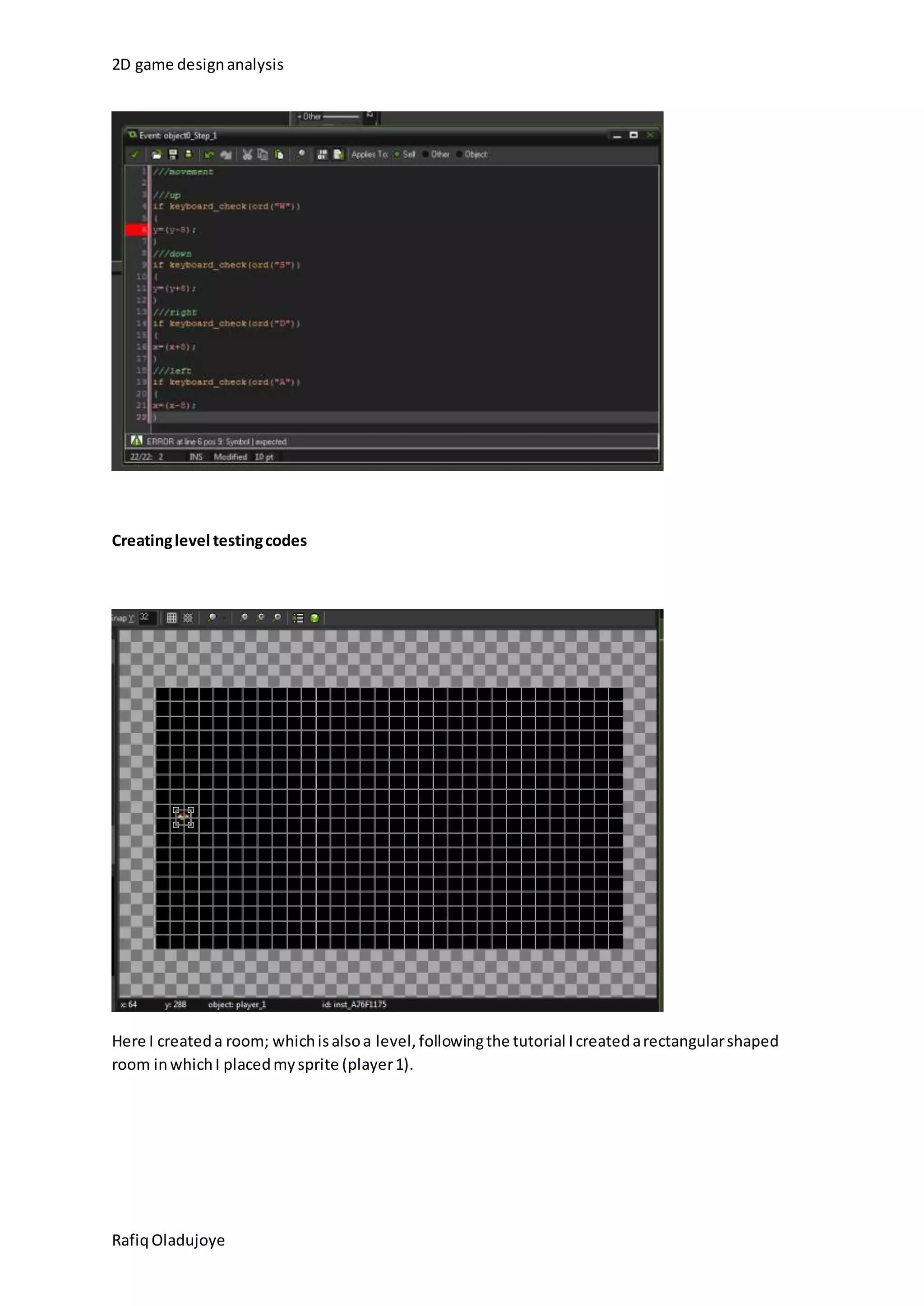 2d games design | DOCX
