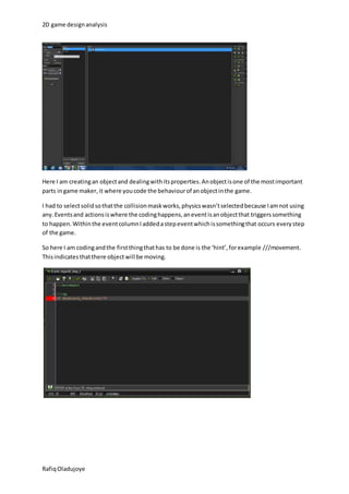 2d games design | DOCX