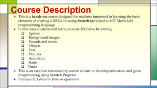 2D Game Development with scratch | PPT