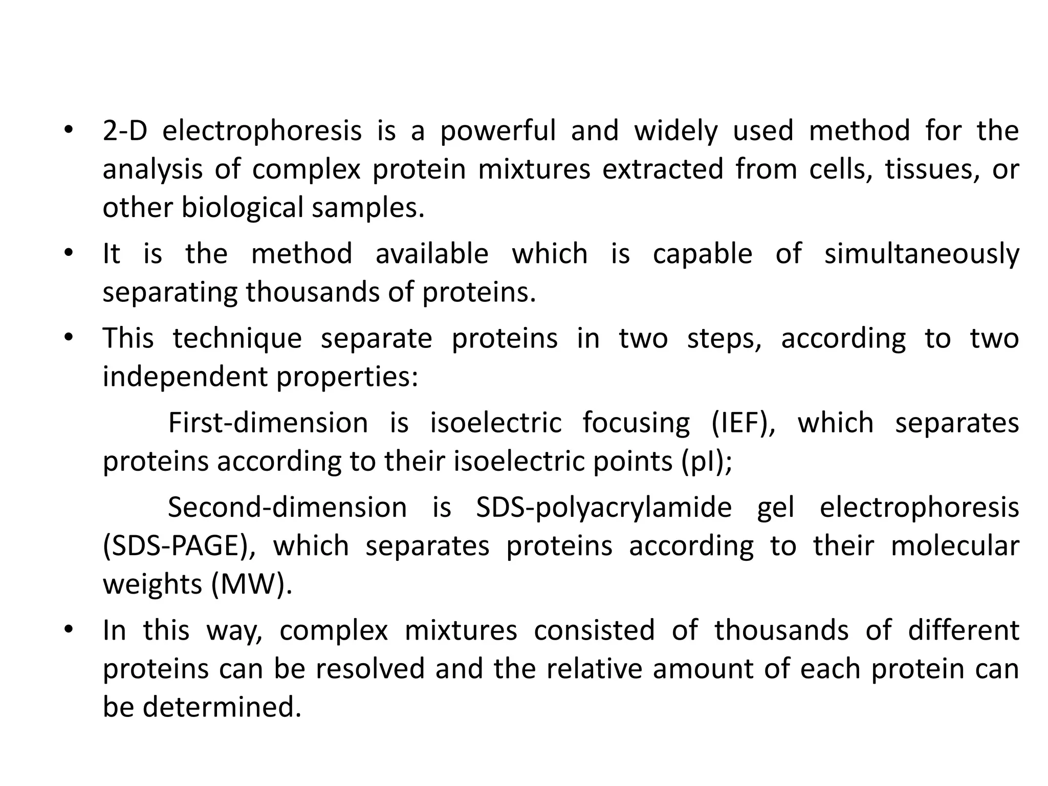 2 d gel electrophoresis | PPTX