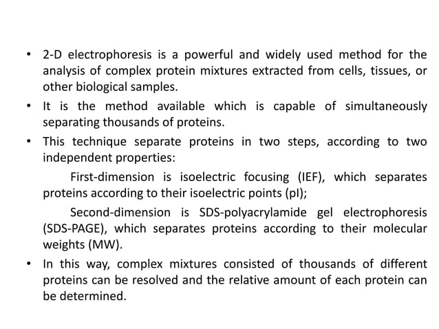 2 d gel electrophoresis | PPTX