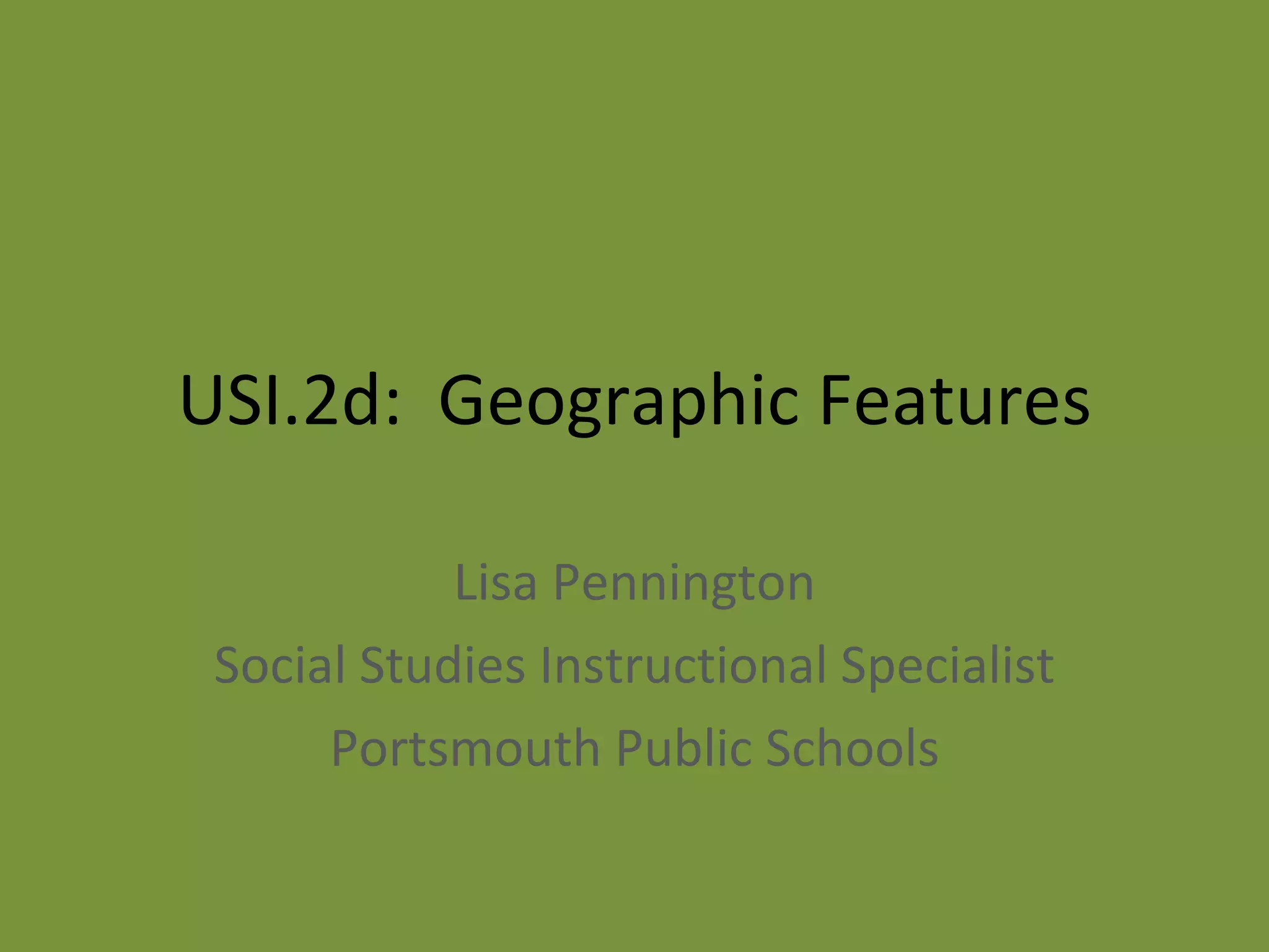 2d geographic features | PPT