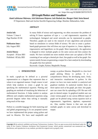 2D Graph Plotter And Visualizer | PDF