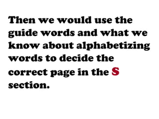 How a Dictionary is Organized | PPT