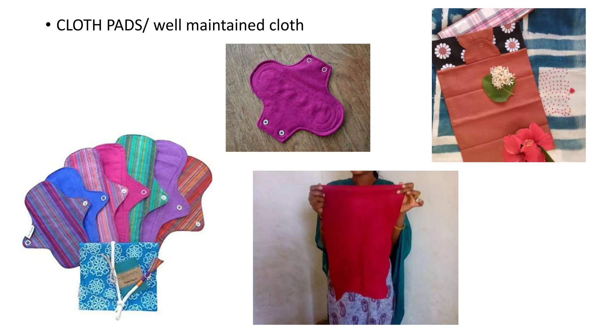 Types, pros and cons of period products or Menstrual absorbents used in ...