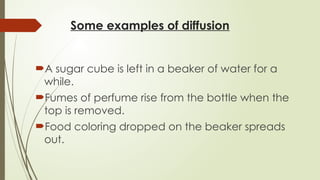 the concept of diffusion and factors affecting it. | PPTX