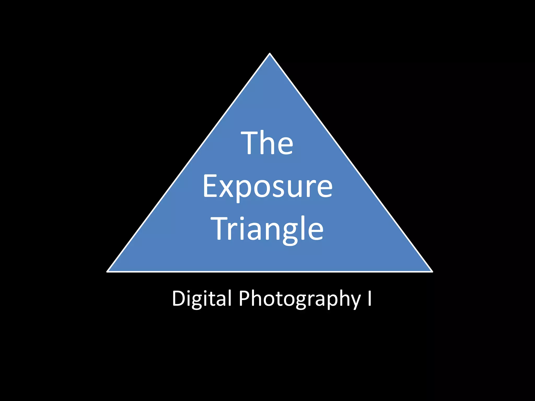 Digital Photography- Exposure Triangle | PPTX
