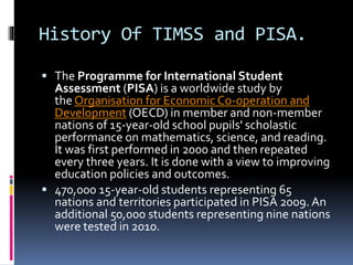 2 discussion issues on timss and pisa. | PPTX