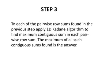 2 d kadane | PPTX