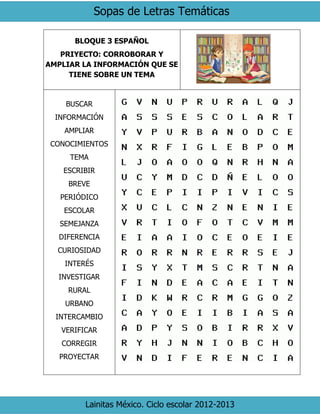 2do grado-bloque-3-sopa-de-letras | PDF