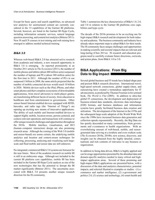 Business inteligence and analytics: From big data to big impact | PDF