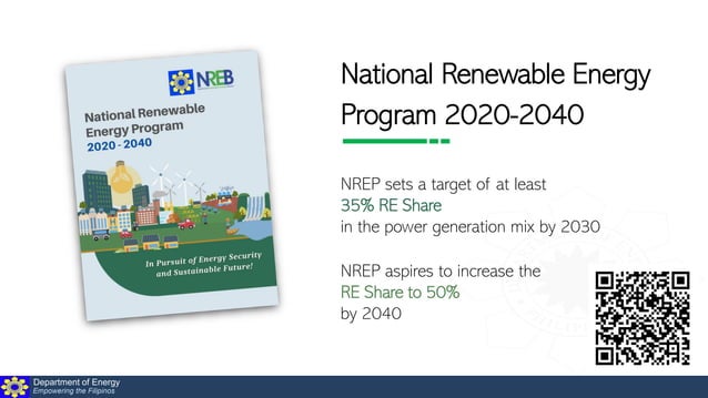 National Renewable Energy Program (NREP) 2020-2040 and sector updates ...