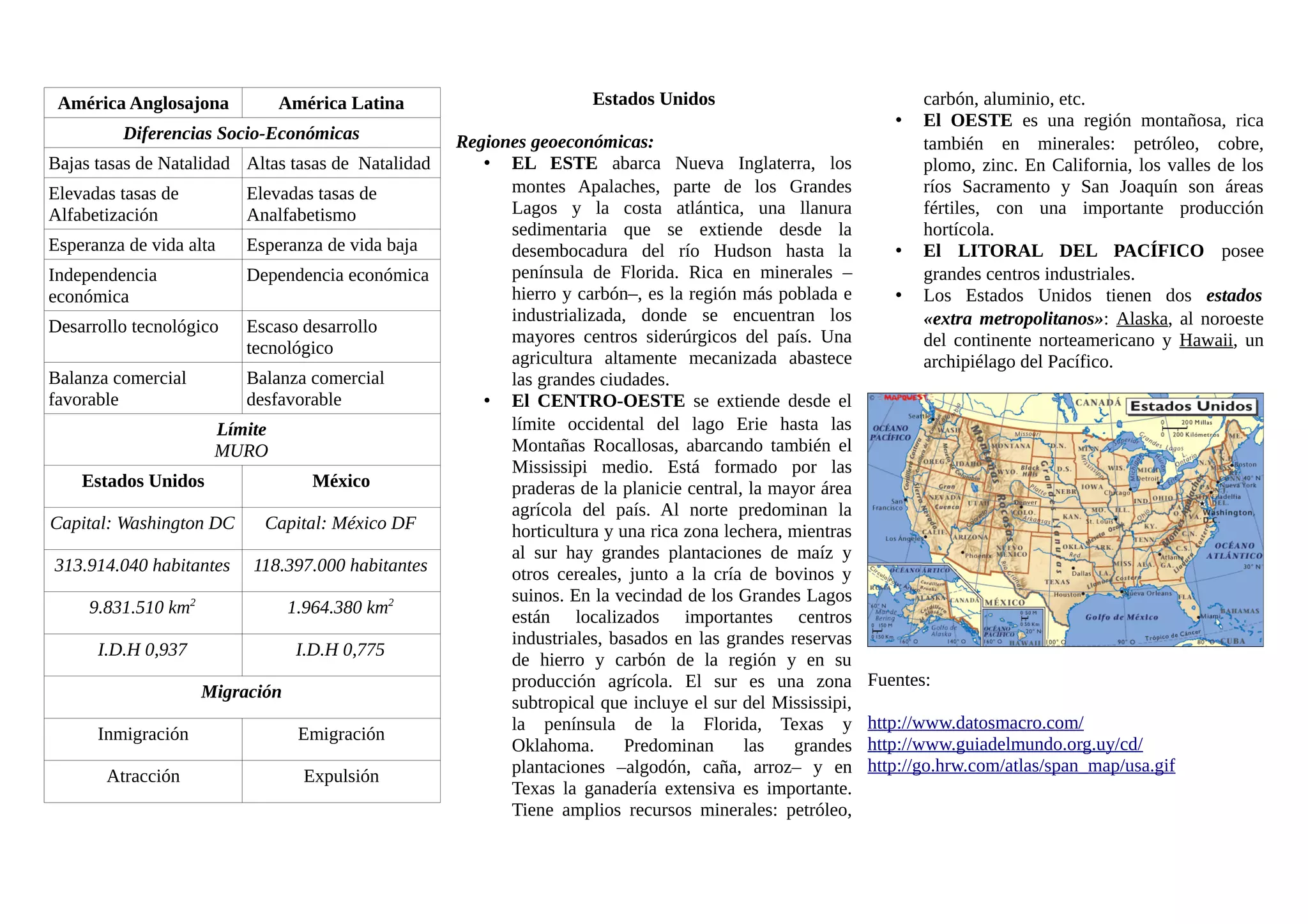 Regiones Geoeconómicas de Estados Unidos | PDF