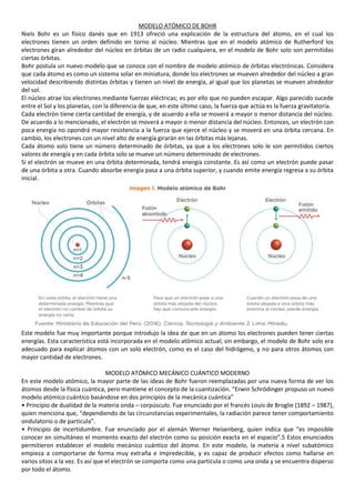 Modelos atómicos a través del tiempo para 2do de secundaria. | DOCX