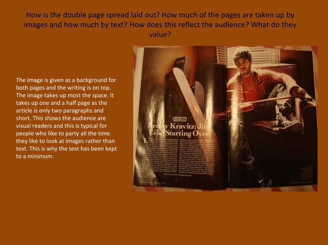 Double Page Spread Analysis Rollingstone | PPT