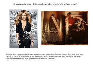 Double Page Spread Analysis Rollingstone | PPT