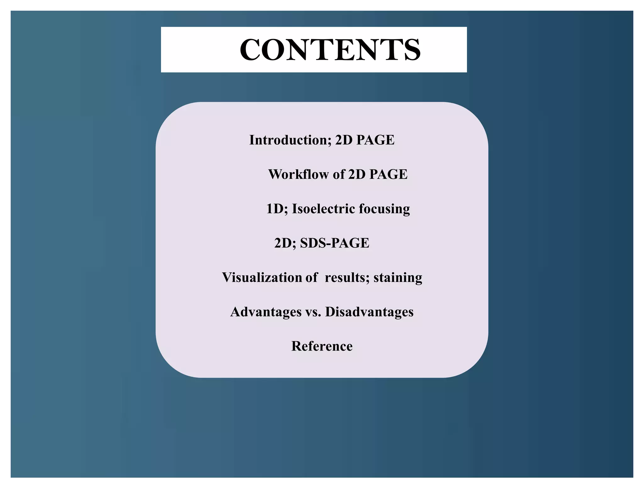 Two-dimensional polyacrylamide gel electrophoresis (2D-PAGE) | PDF
