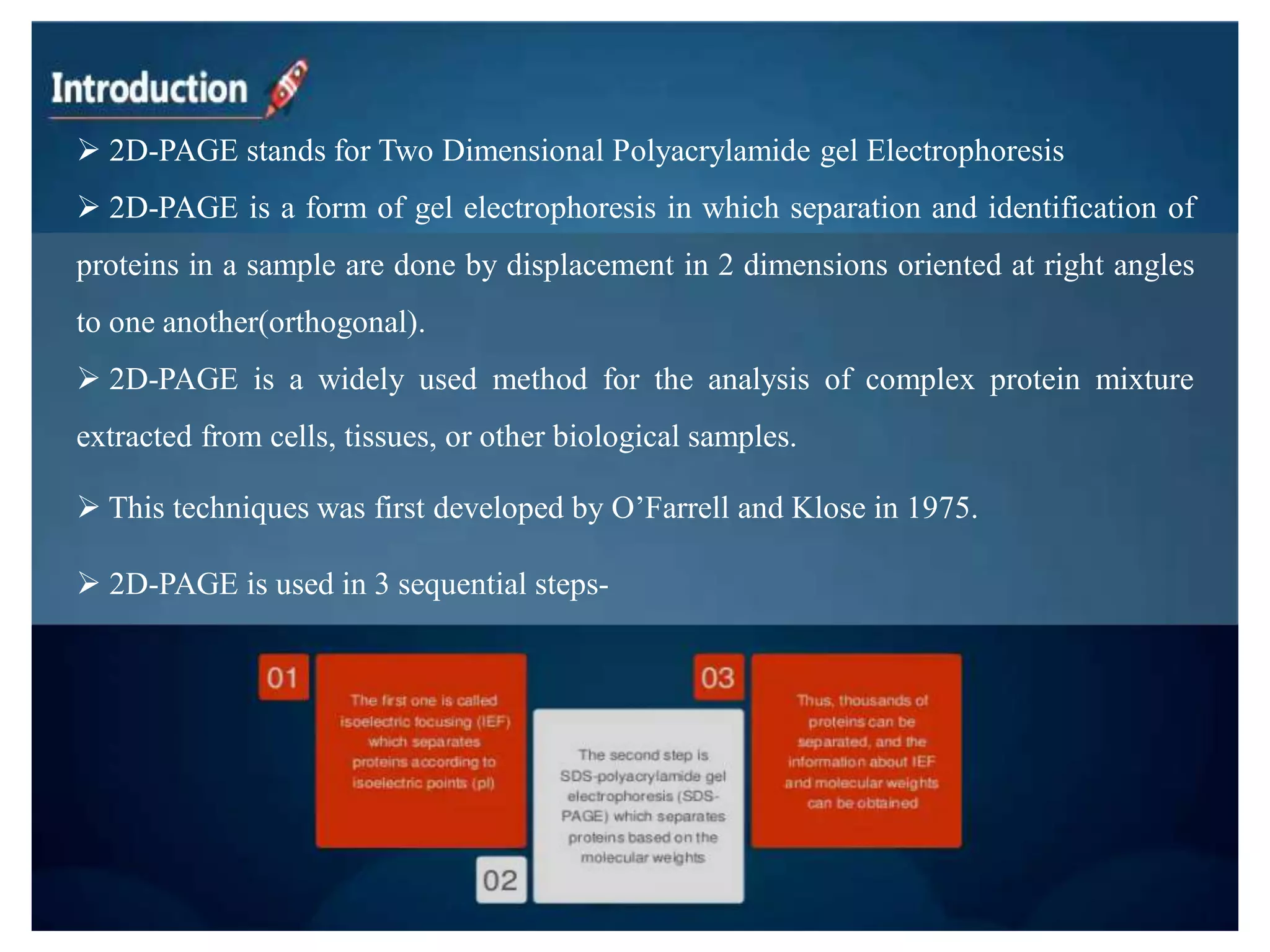 Two-dimensional polyacrylamide gel electrophoresis (2D-PAGE) | PDF