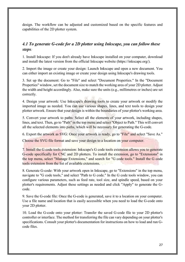 2d plotter project.docx | Graphics Software | Computer Software and Applications