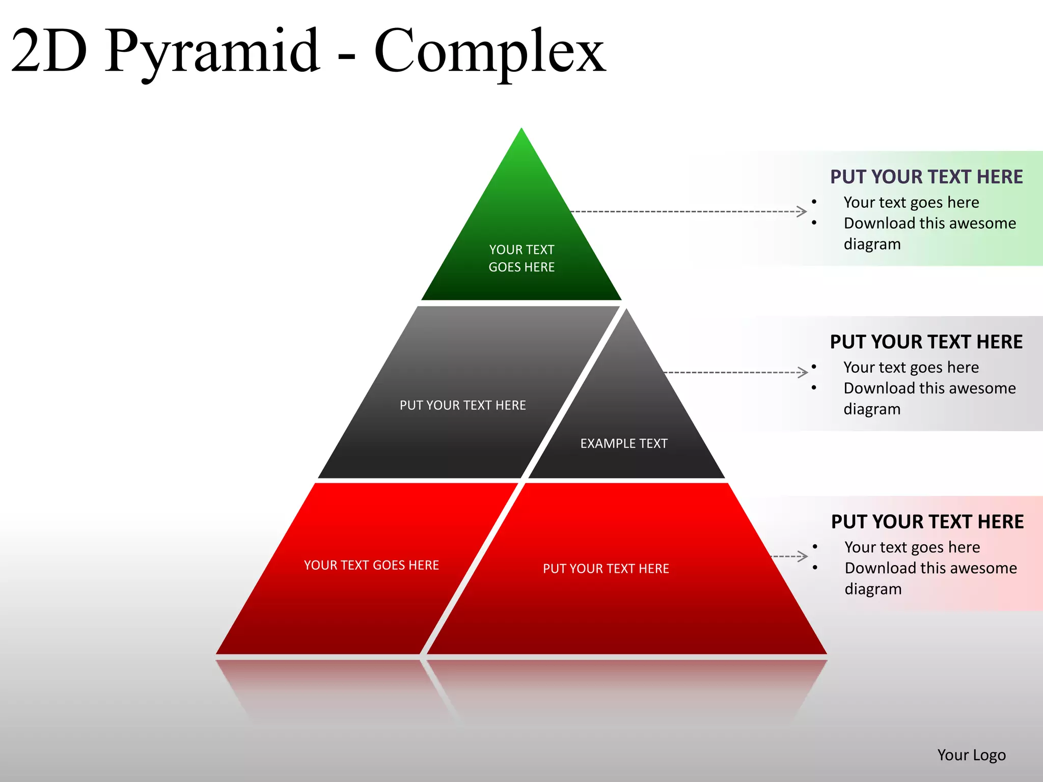 2d pyramid powerpoint presentation templates and slides | PPTX