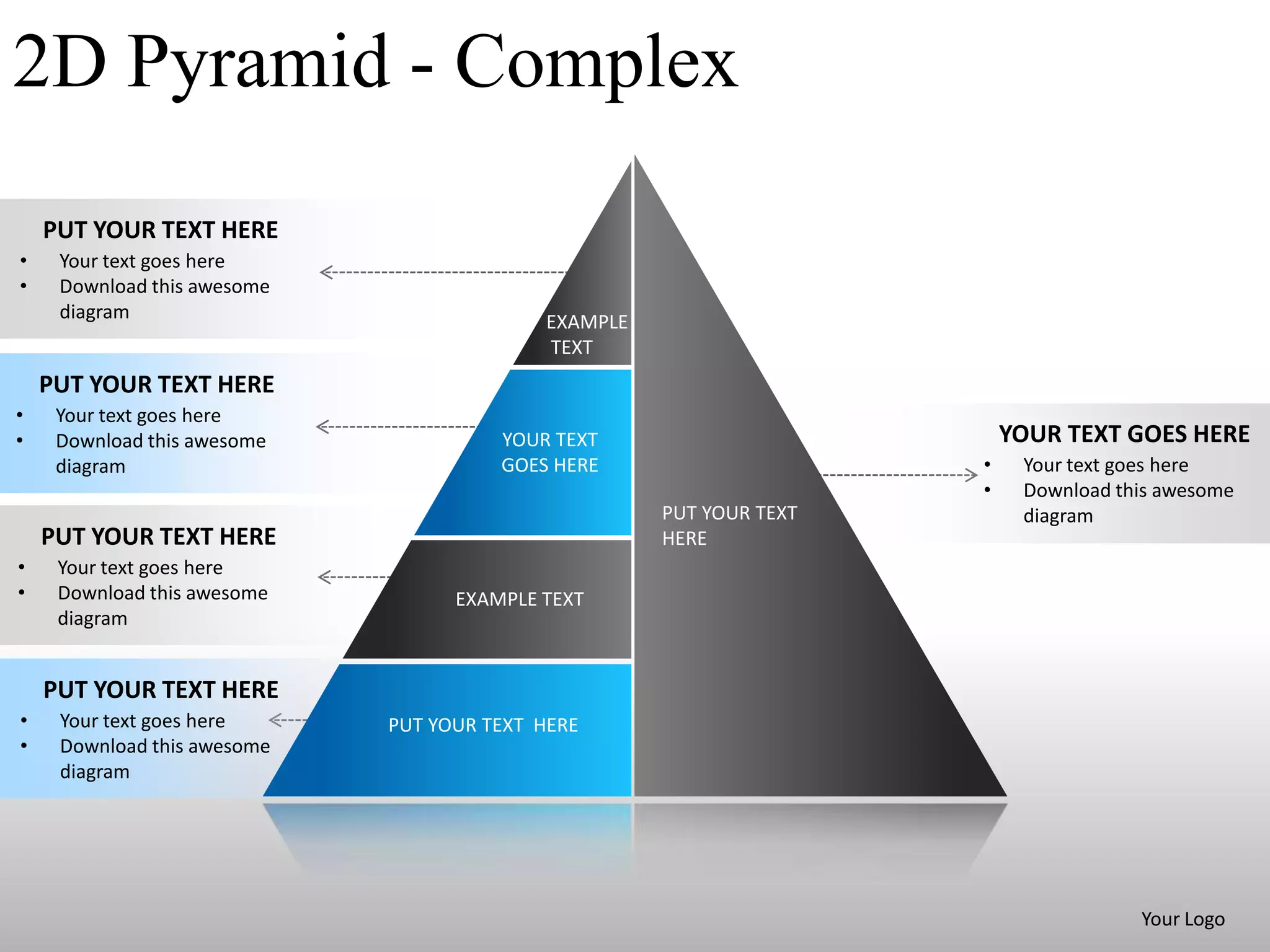 2d pyramid powerpoint presentation templates and slides | PPTX