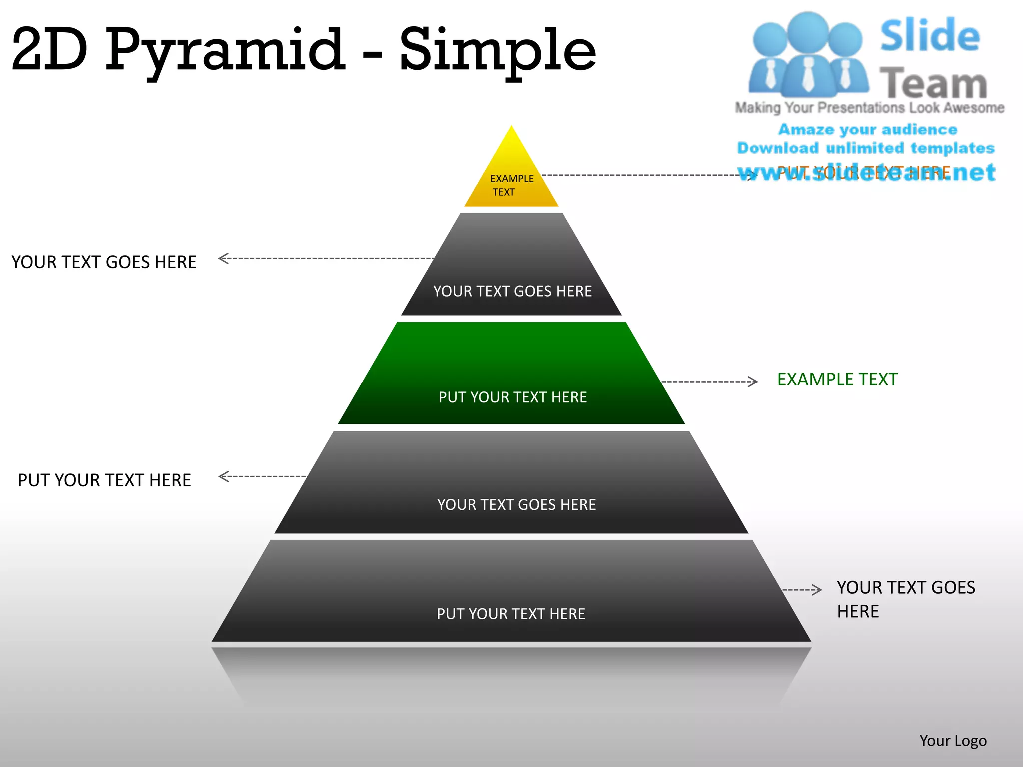 2d pyramid simple powerpoint presentation slides ppt templates | PDF