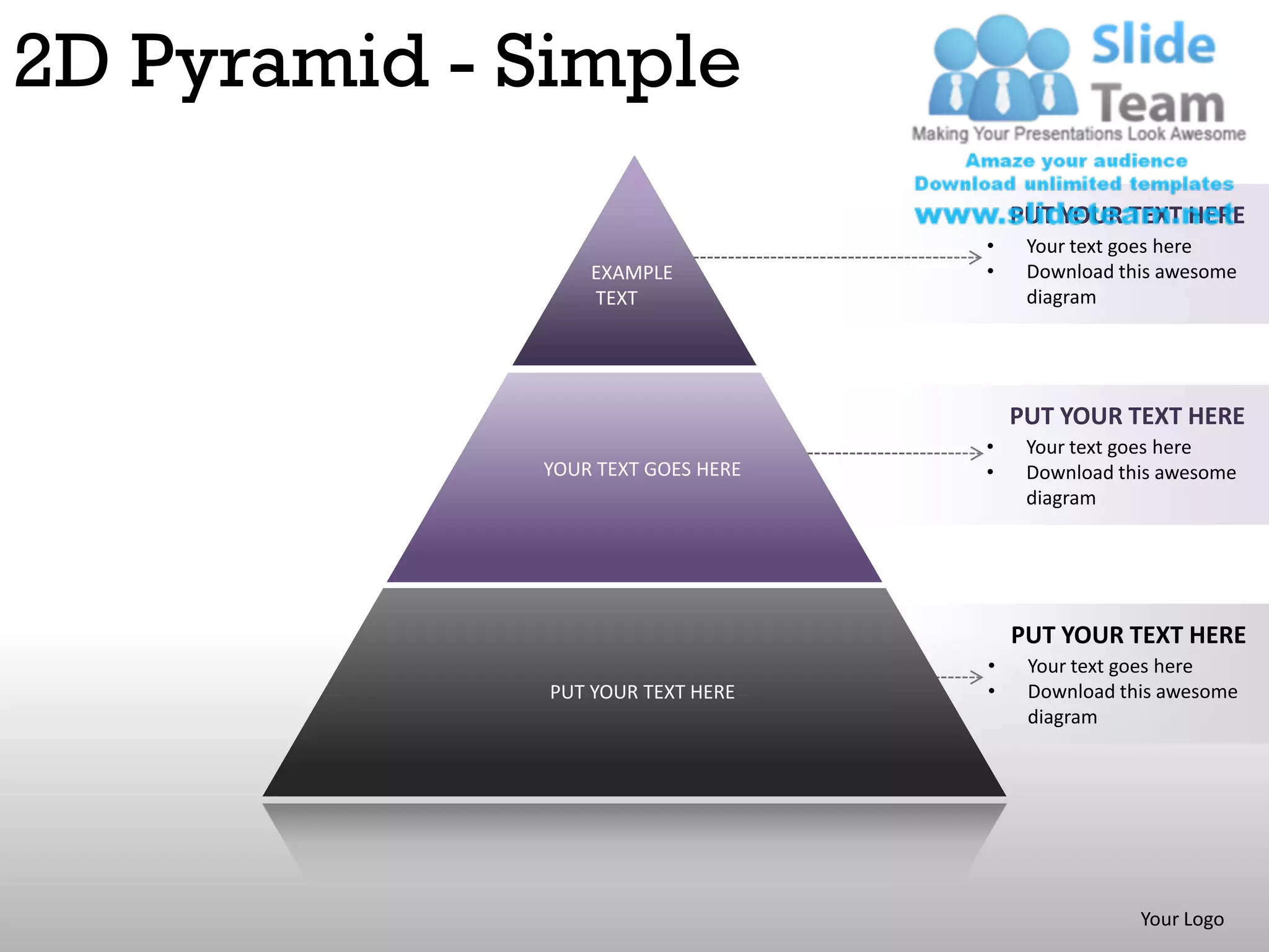 2d pyramid simple powerpoint presentation slides ppt templates | PDF