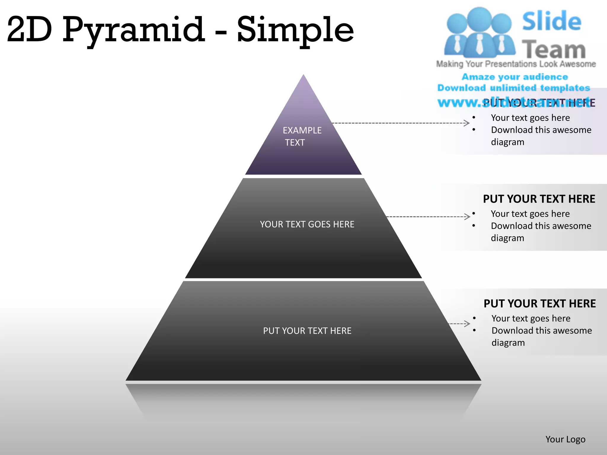 2d pyramid simple powerpoint presentation slides ppt templates | PDF