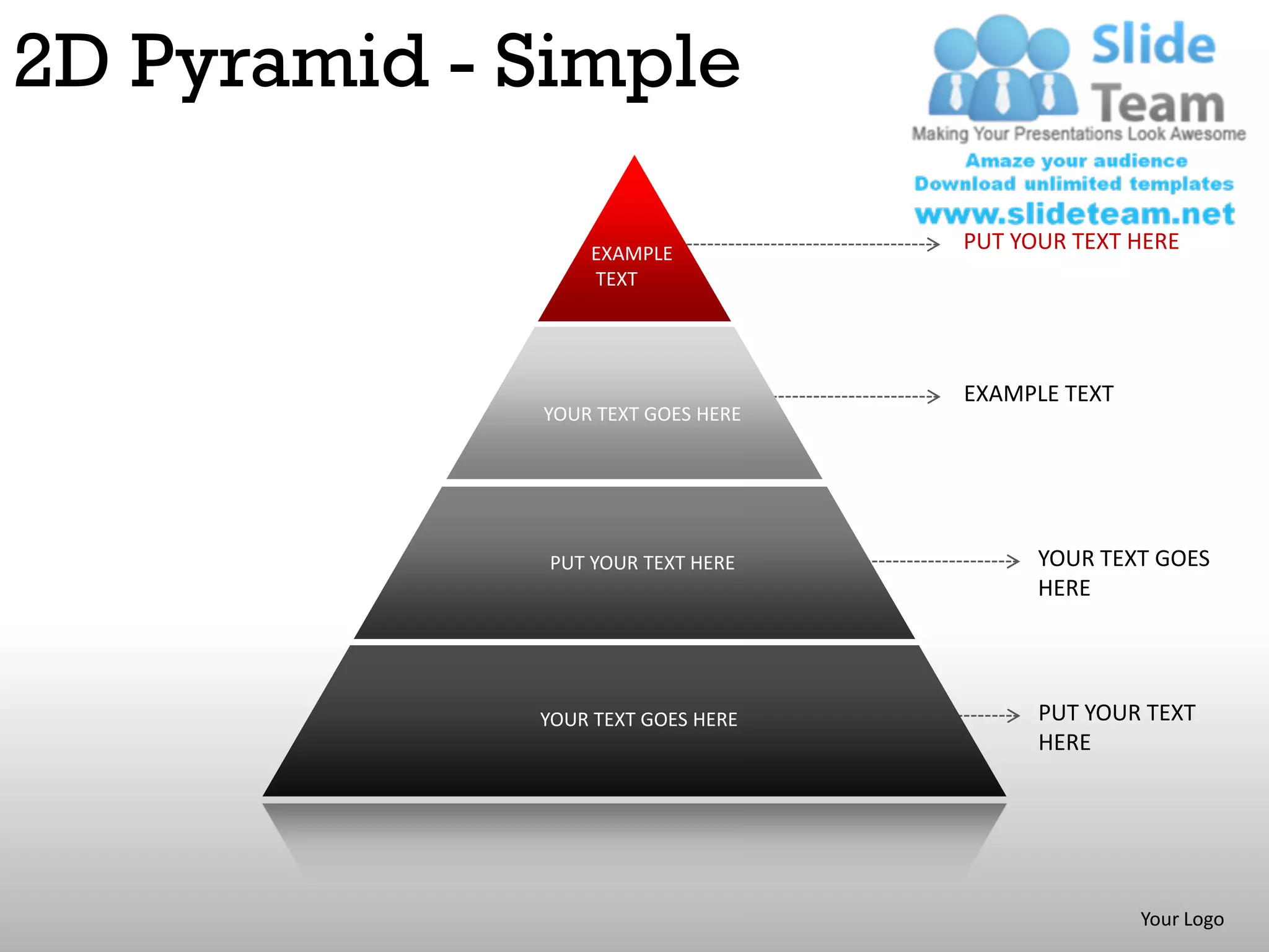 2d pyramid simple powerpoint presentation slides ppt templates | PDF