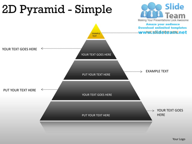 2d pyramid simple powerpoint presentation slides ppt templates | PPT