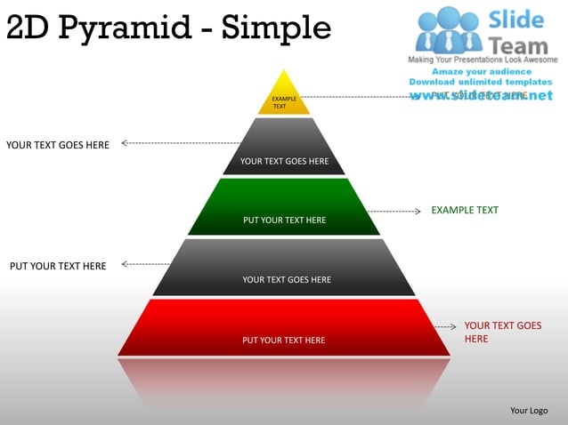 2d pyramid simple powerpoint presentation slides ppt templates | PPT