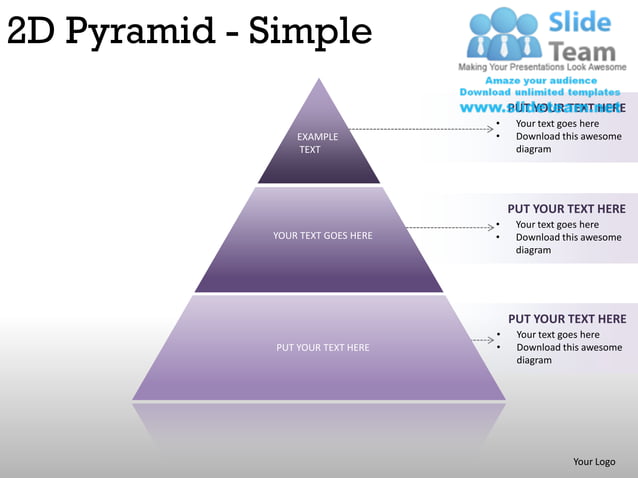 2d pyramid simple powerpoint presentation slides ppt templates | PPT