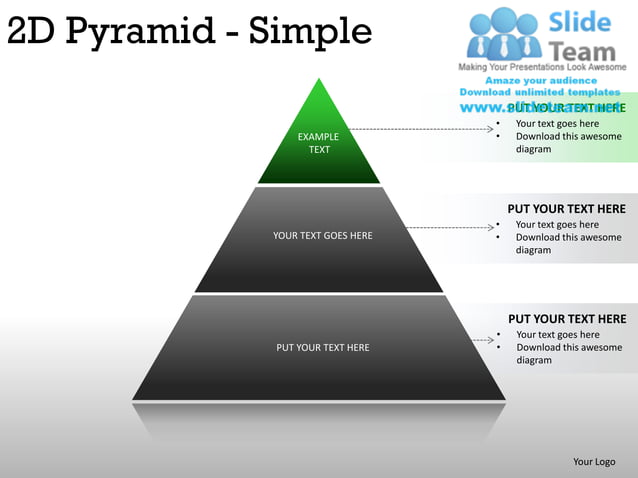 2d pyramid simple powerpoint presentation slides ppt templates | PPT
