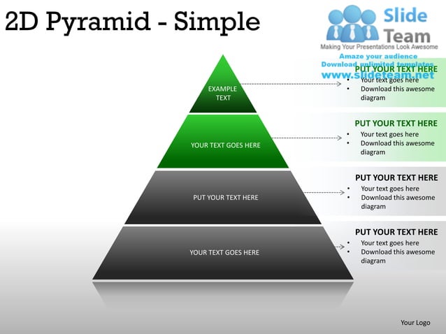 2d pyramid simple powerpoint presentation slides ppt templates | PPT