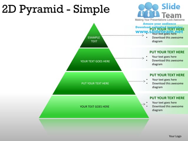 2d pyramid simple powerpoint presentation slides ppt templates | PPT