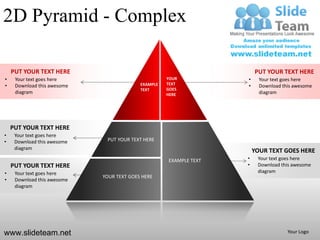 2d pyramid stacked shapes chart complex powerpoint presentation slides ...