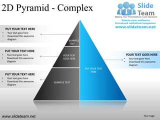 2d pyramid stacked shapes chart complex powerpoint presentation slides ...
