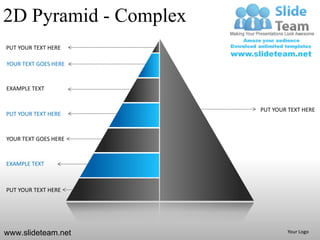 2d pyramid stacked shapes chart complex powerpoint presentation slides ...