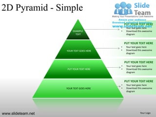 2d pyramid stacked shapes chart simple powerpoint ppt slides. | PDF ...