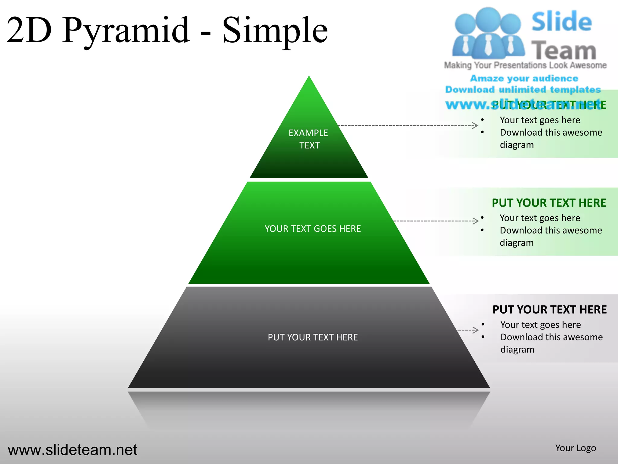 2d pyramid stacked shapes chart simple powerpoint ppt templates. | PDF ...