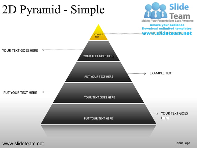 2d pyramid stacked shapes chart simple powerpoint ppt templates. | PDF ...