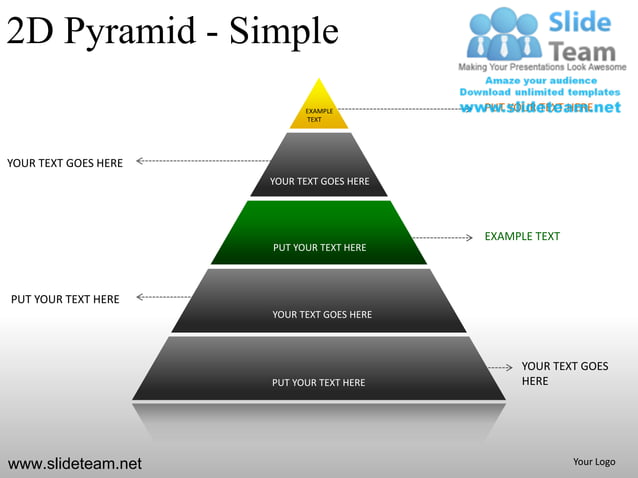 2d pyramid stacked shapes chart simple powerpoint ppt templates. | PDF ...